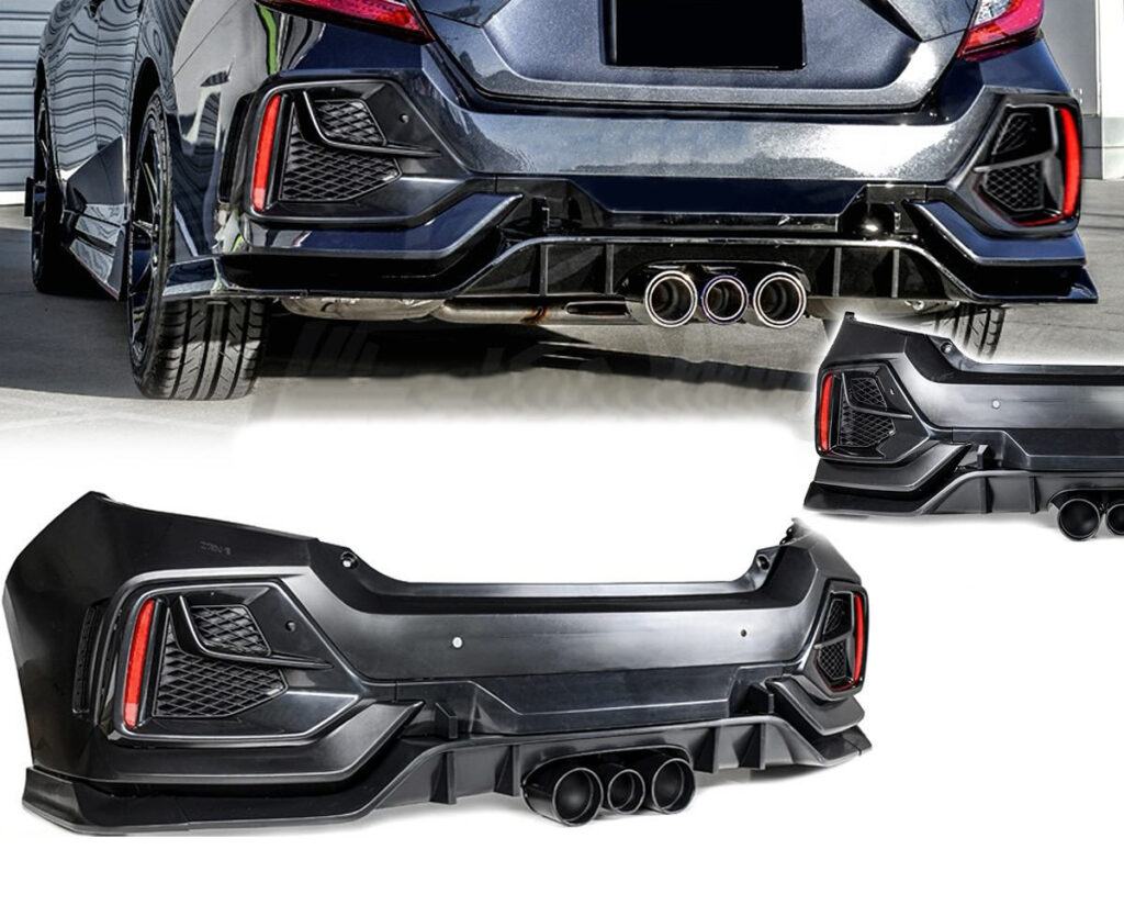 BUMPER TRASERO TYPE R HONDA CIVIC SEDAN 2019-2020 - SK Performance Store